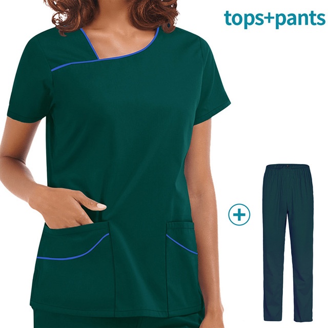 Surgical Uniforms,Women Wear Scrub Suits,Medical Scrubs Set Blouse